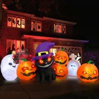 China Plastic Halloween Inflatable Pumpkin Tombstone with LEDs 0.5-3.5kg Outdoor Decoration for sale