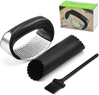 China 403 Stainless Steel Garlic Press Peeler Manual 11.2cm Kitchen Tool for Fruit Vegetable for sale