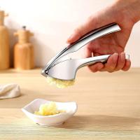 China Stainless Steel Zinc Alloy Manual Garlic Press 16cm Hand Press Kitchen Tool for sale