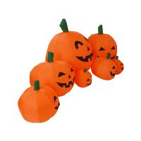 China 2.2m Long Halloween Inflatable Pumpkin Decorations with LED Lights Outdoor Indoor for sale