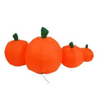 China 2.2m Long Halloween Inflatable Pumpkin Decorations with LED Lights Outdoor Indoor for sale