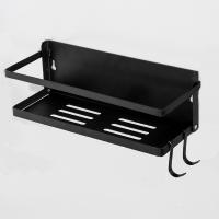 China Carbon Steel Refrigerator Side Shelf with Rubber Magnetic 30x11x10cm Kitchen Storage Rack for sale