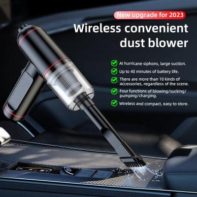 China Cordless Car Vacuum Cleaner 6000Pa Suction 4 in 1 Handheld USB Rechargeable for sale