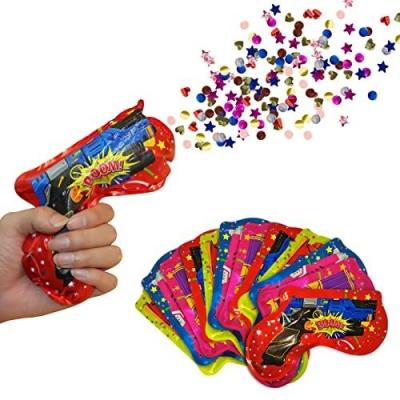 China Autoinflation Inflatable Confetti Gun 17x14.5cm Plastic Party Toy for Gender Reveal Birthday Wedding for sale