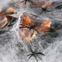 China Polyester Spider Web Cotton Thread Haunted House Decoration for Halloween Party Props for sale
