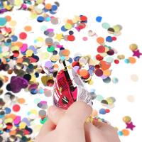 China Autoinflation Inflatable Confetti Gun 17x14.5cm Plastic Party Toy for Gender Reveal Birthday Wedding for sale