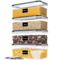 China BPA Free 3.2L Plastic Food Storage Containers 4 Pack Set Airtight for Noodles Cereal for sale