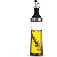 China 500ml Clear Glass Olive Oil Dispenser with Wide Opening for Easy Refill and Cleaning for sale