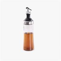 China 500ml Clear Glass Olive Oil Dispenser with Wide Opening for Easy Refill and Cleaning for sale