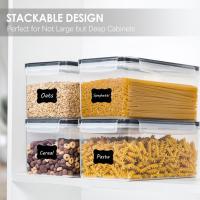 China BPA Free 3.2L Plastic Food Storage Containers 4 Pack Set Airtight for Noodles Cereal for sale