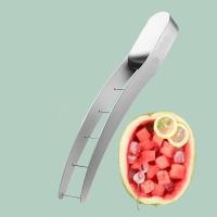 China 304 Stainless Steel Watermelon Slicer Cutter 24cm Fruit Corer and Tongs All in One Cutting Machine for sale