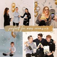 China Custom Logo Gold Metallic Confetti Cannon 30cm for Gender Reveal Party Celebrations for sale