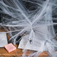 China Customizable Stretchy Halloween Spider Web Terrifying Scene Props for Haunted House for sale