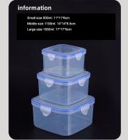 China 3pcs Airtight Plastic Storage Box Set for Multi-functional Food Storage Containers for sale