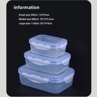 China 3pcs Airtight Plastic Storage Box Set for Multi-functional Food Storage Containers for sale