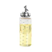 China Stainless Steel Glass Oil Bottle and Vinegar Dispenser 500ml 17oz for Kitchen Baking Frying for sale