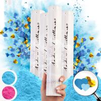 China Gender Reveal Confetti Cannon Popper 60cm Smoke Powder Confetti Sticks Party Supplies for sale