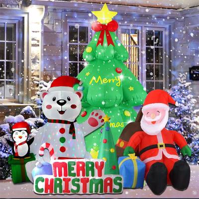 China Inflatable Christmas Santa LED Lamp Polyester Party Decoration 2.0kg for Holiday for sale