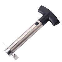 China Manual Stainless Steel Fruit Slicer 24x11cm Sharp Blade Detachable Handle Pineapple Corer for sale