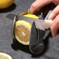China Fruit Slicer Machine 304 Stainless Steel Handheld Kitchenware Tomato Slicer Lemon Cutter for sale