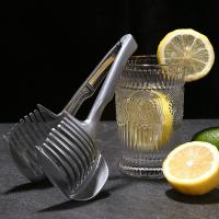 China Fruit Slicer Machine 304 Stainless Steel Handheld Kitchenware Tomato Slicer Lemon Cutter for sale
