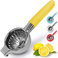 China Manual Lemon Citrus Press Juicer 8.5x23cm Stainless Steel with Silicone Rubber Handle for sale