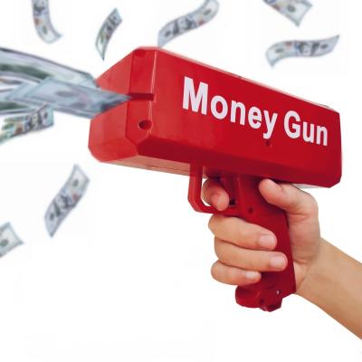China Customizable Plastic Currency Jet Money Gun Toy 18.5cm for Party Decompression for sale