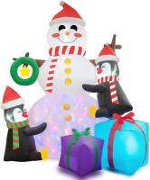 China Inflatable Santa Claus LED Decoration Light 2.0kg for Christmas Party with Custom Logo for sale