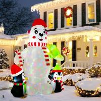 China Inflatable Santa Claus LED Decoration Light 2.0kg for Christmas Party with Custom Logo for sale