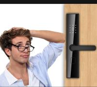 China Outdoor Security Digital Door Handle with Tuya Ttlock and Fingerprint Recognition for sale