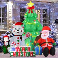 China Inflatable Santa Claus LED Decoration Light 2.0kg for Christmas Party with Custom Logo for sale