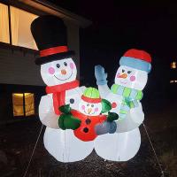 China 6ft Inflatable Santa Claus Christmas Decoration with LED Lights for Indoor Outdoor Use for sale