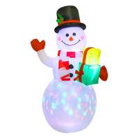 China 6ft Inflatable Santa Claus Christmas Decoration with LED Lights for Indoor Outdoor Use for sale