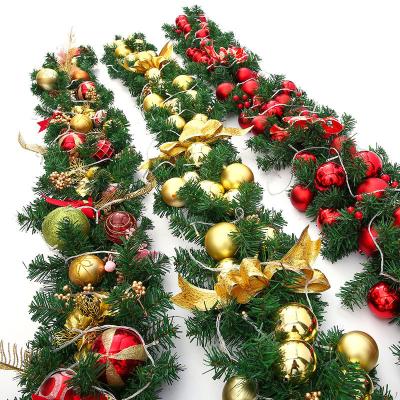 China Christmas Rattan Banner Decoration with LED Lights 60x30cm Custom Logo for sale