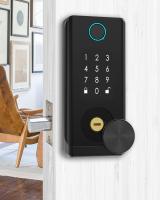 China Digital Smart Lock Keyless Entry Fingerprint Password RFID Card Key 5-in-1 for Wood Steel Door for sale