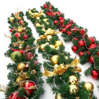China Pre Lit Christmas Wreath 60x30x10 cm Outdoor Decorative Door Hanging for Shopping Mall Hotel for sale