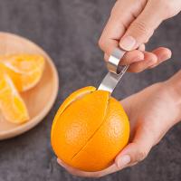 China 430 Stainless Steel Ring Mini Fruit Peeler Manual Orange Peeler 7.5cm Kitchen Gadget for sale