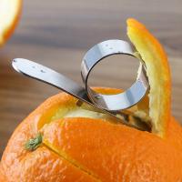 China 430 Stainless Steel Ring Mini Fruit Peeler Manual Orange Peeler 7.5cm Kitchen Gadget for sale