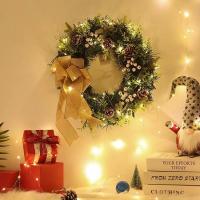 China Round XMAS Wreath For Front Door Fall Wreath With Customized Logo for sale