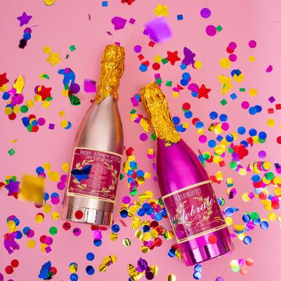 China Custom Logo Champagne Bottle Party Popper 30cm 40cm Confetti Cannon for Birthday Gender Reveal for sale