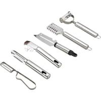 China 304 Stainless Steel 6 in 1 Kitchen Gadgets Set for Fruit Paring and Vegetable Peeling 380g for sale