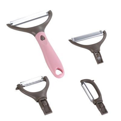 China 4 Piece Multifunctional Potato Peeler Set 14.7cm Stainless Steel Kitchen Gadgets for Restaurant for sale