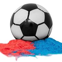 China Gender Reveal Confetti Powder Filler Football 14x14x14cm Biodegradable Party Prop for sale