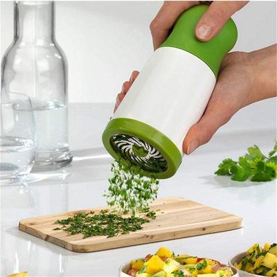 China White Green Vegetable Chopper Herb Grinder Spice Mill 16x7cm Stainless Steel Blade Parsley Shredder for sale