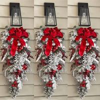 China Customized Logo Merry Christmas Front Door Artificial Pine Garland for Party Decor for sale