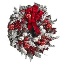 China Customized Logo Merry Christmas Front Door Artificial Pine Garland for Party Decor for sale