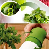 China White Green Vegetable Chopper Herb Grinder Spice Mill 16x7cm Stainless Steel Blade Parsley Shredder for sale