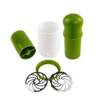 China White Green Vegetable Chopper Herb Grinder Spice Mill 16x7cm Stainless Steel Blade Parsley Shredder for sale