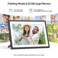 China 10 Inch WiFi Digital Photo Frame 16GB Cloud Video Download Frameo LCD Picture Frame for sale