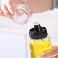 China 280ml 9.5oz Glass Oil Sprayer Vinegar Dispenser Bottle with Measuring Scale Pump for Kitchen for sale